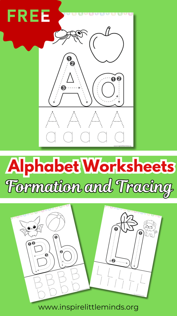 Free Alphabet Tracing Worksheets for Kids – Inspire Little Minds