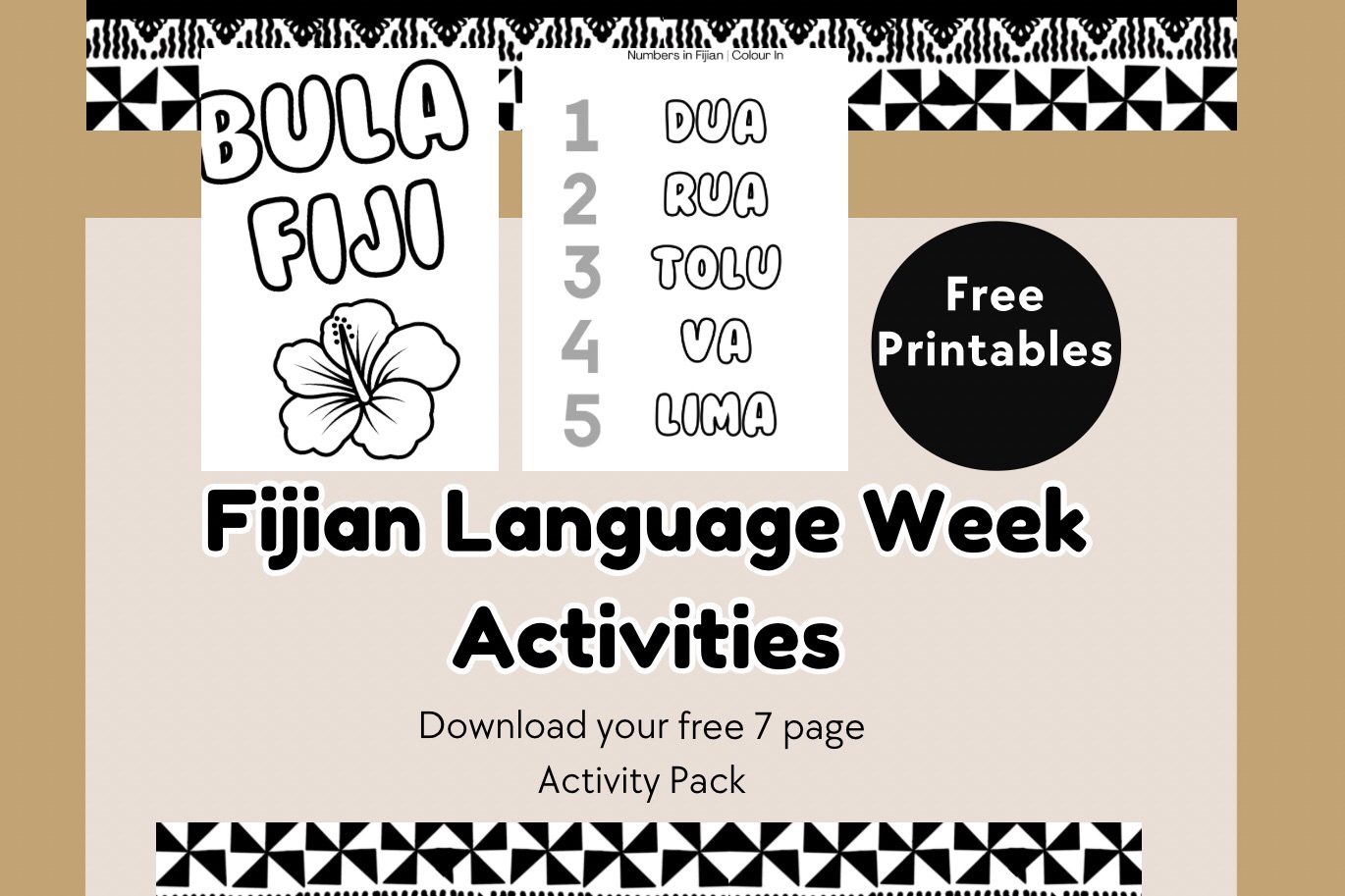 Fijian Language Week Activity Pack- Free Download – Inspire Little Minds