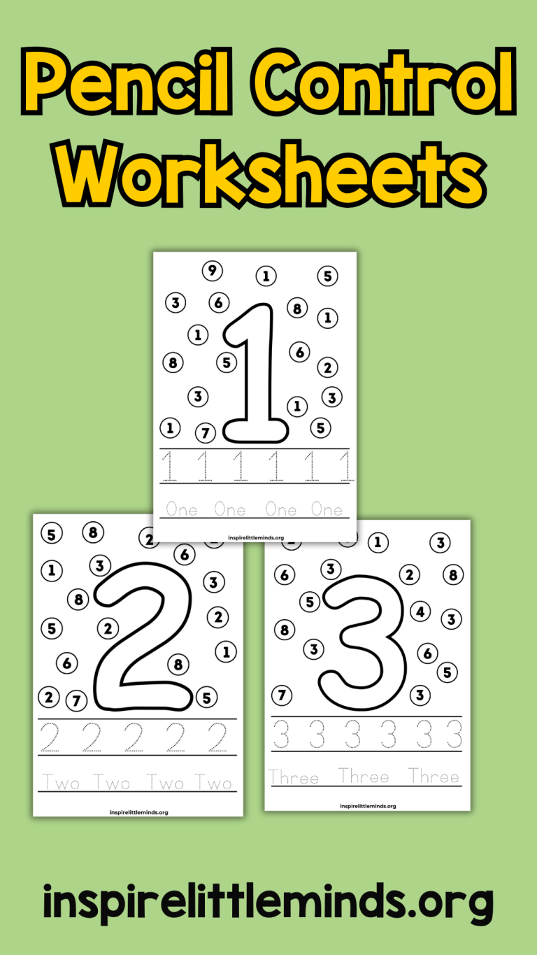 Engaging Worksheets to Teach Number Recognition – Inspire Little Minds