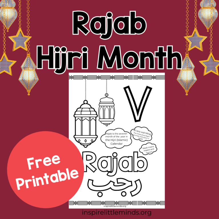 The Month of Rajab | Free Colouring Page – Inspire Little Minds
