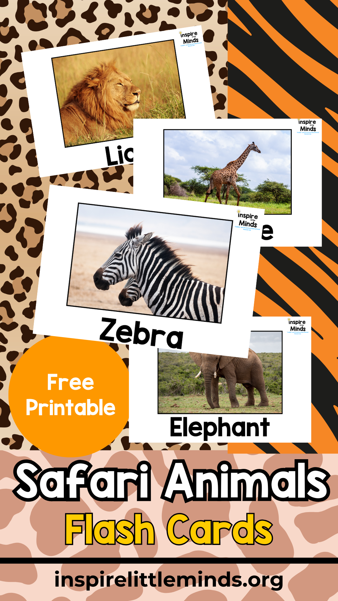 Enhancing Preschool Learning with Safari Animal Flash Cards – Inspire ...