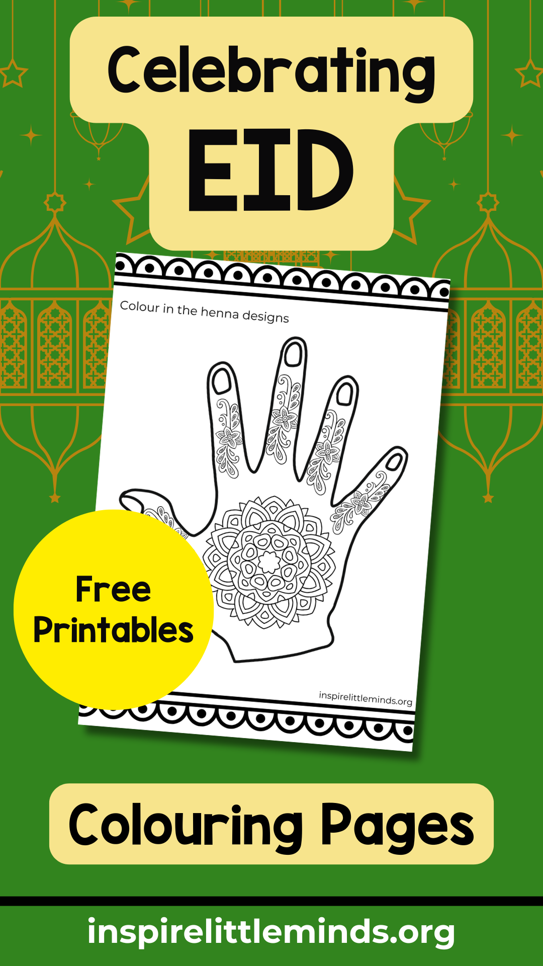 Eid Celebrations: Fun Henna Colouring Activities for Preschoolers ...