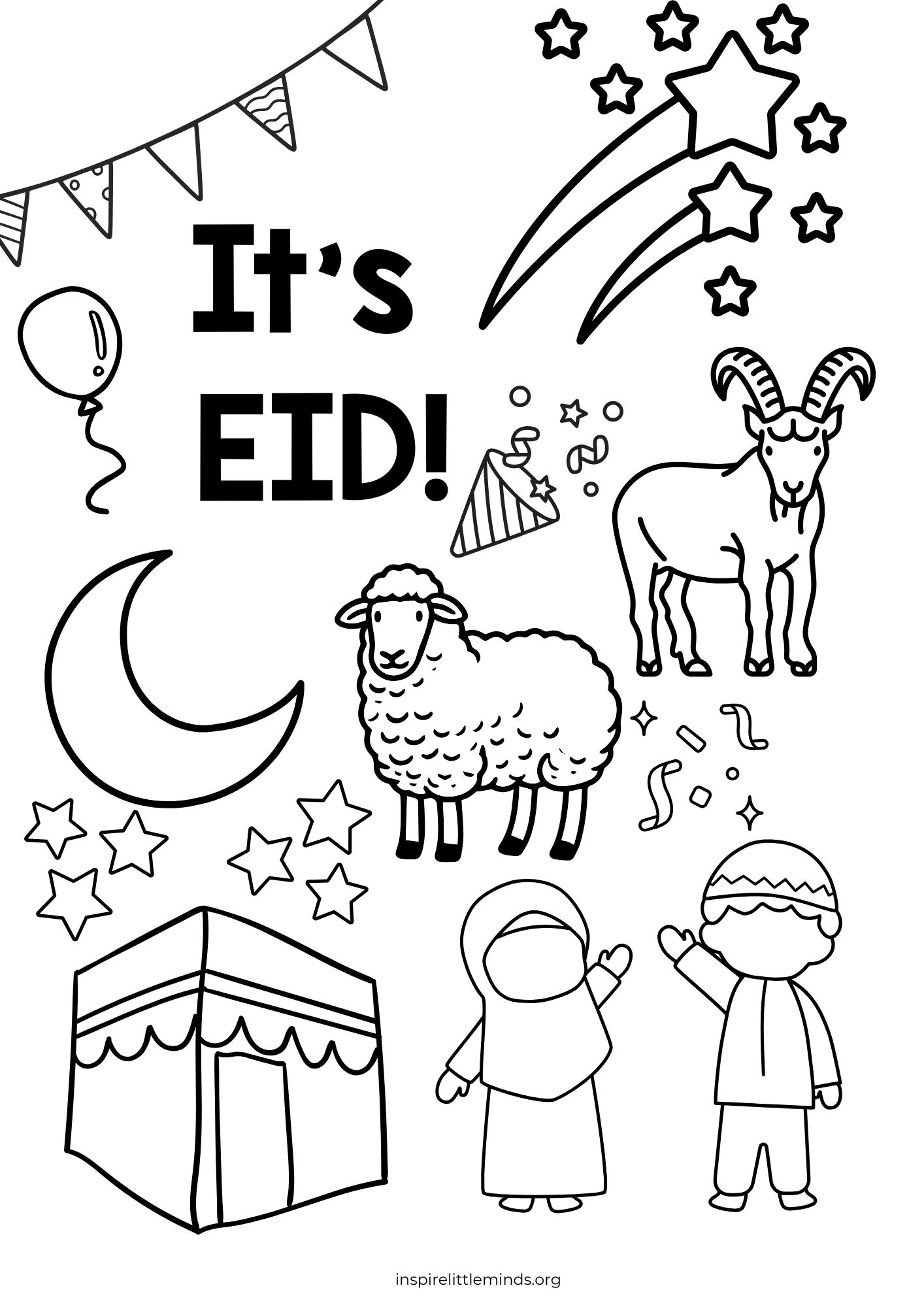 Printable Eid Al Adha Colouring Sheet – Inspire Little Minds