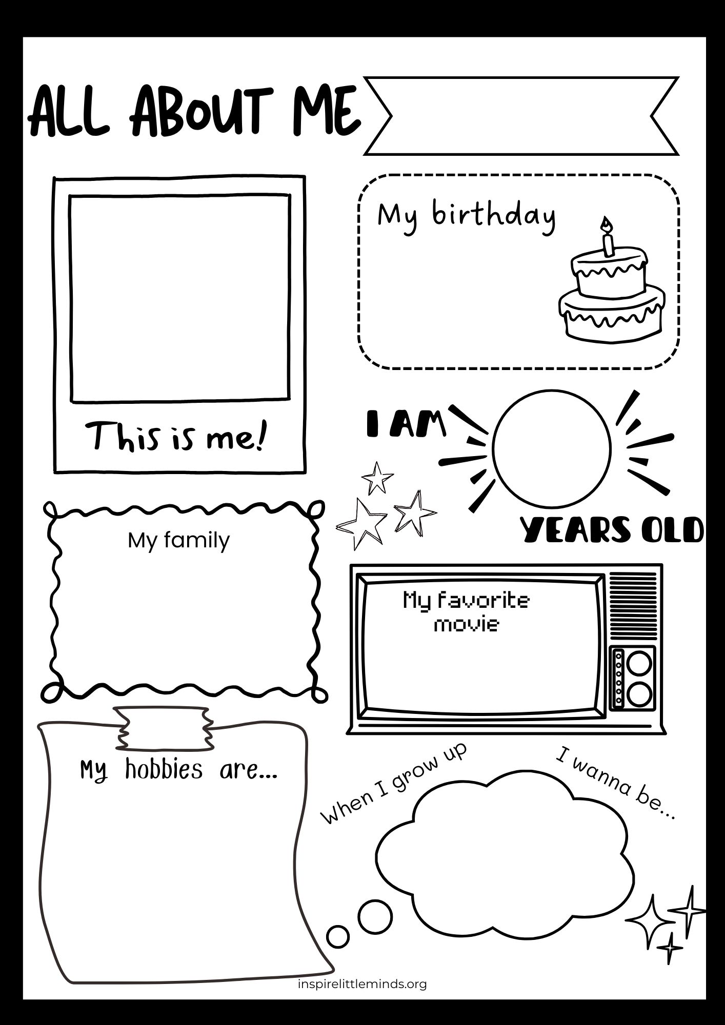 All About Me Template for Teachers – Inspire Little Minds