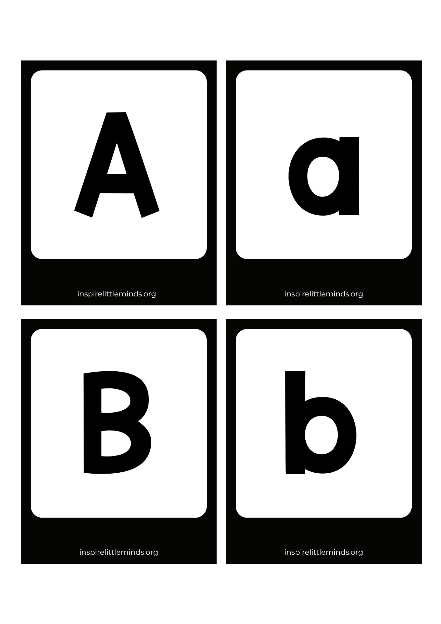 Teaching ABCs with Uppercase and Lowercase Flashcards – Inspire Little ...