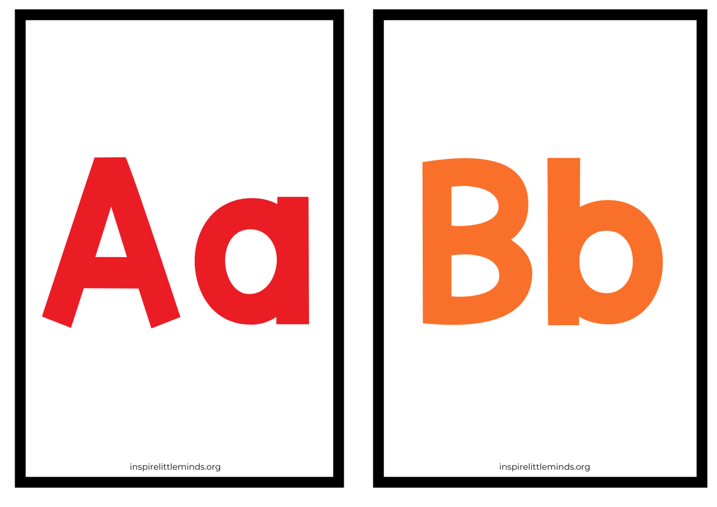 Teaching ABCs with Uppercase and Lowercase Flashcards – Inspire Little ...